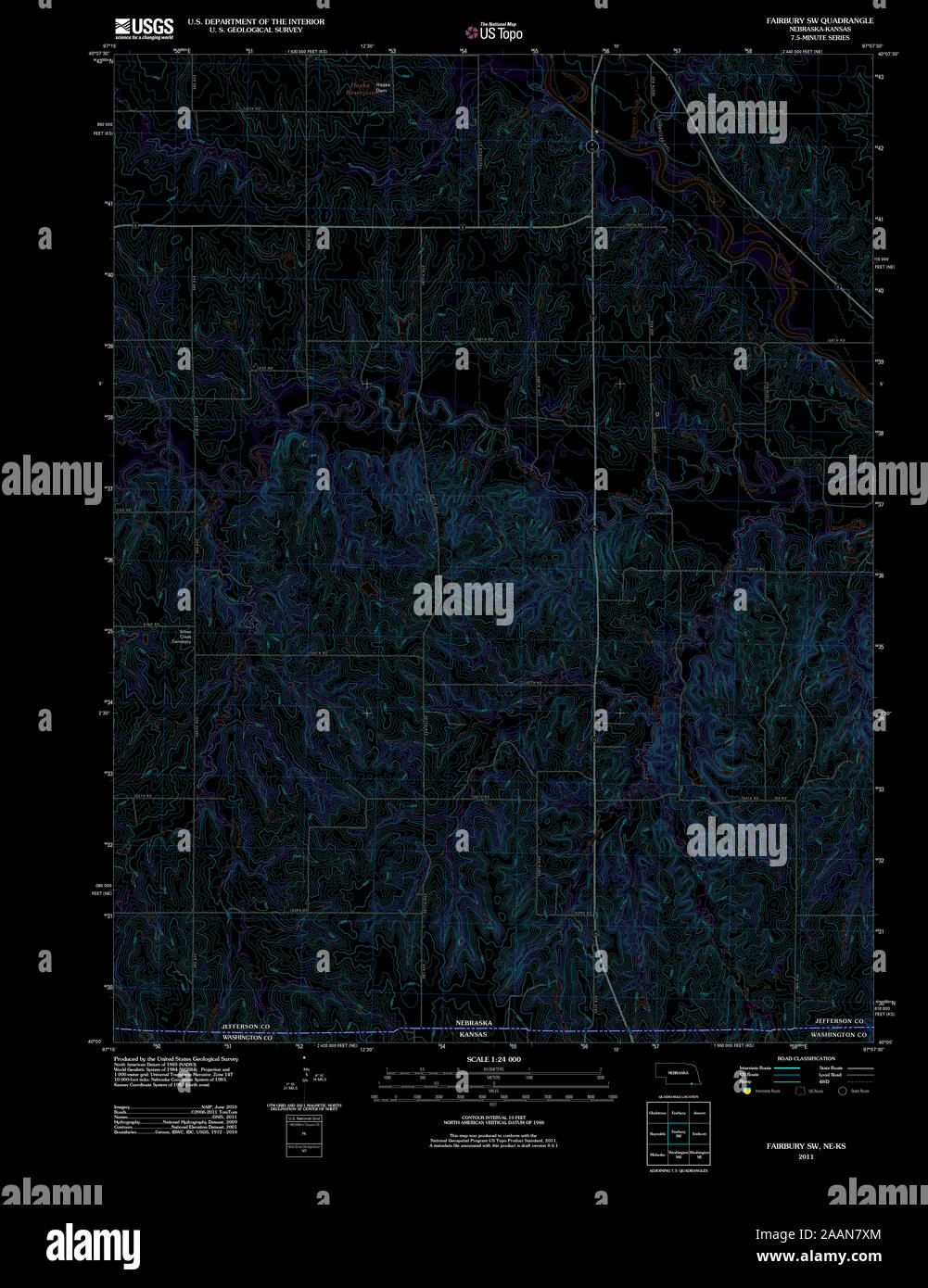 Map of fairbury nebraska hi-res stock photography and images - Alamy