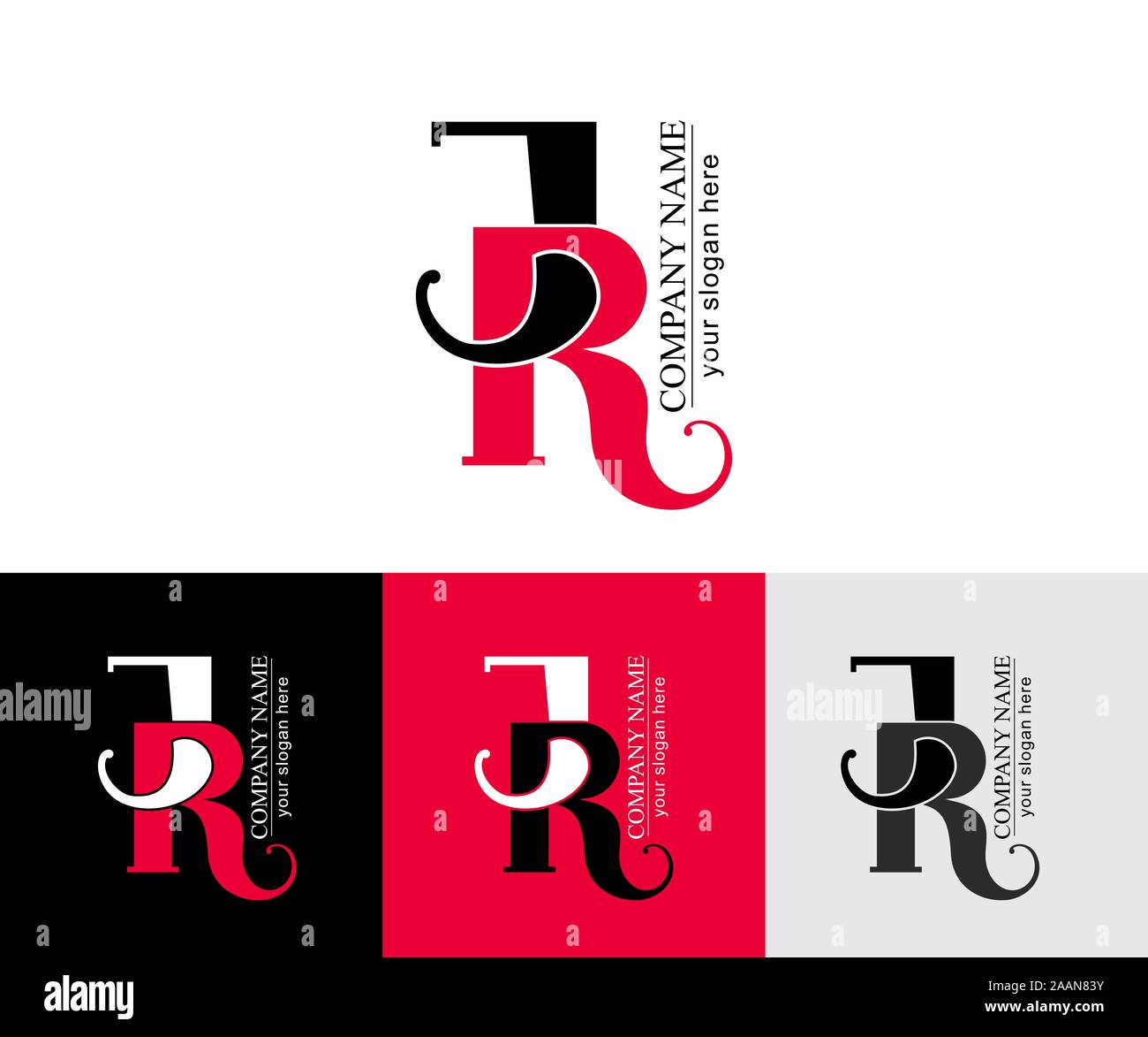 Letter JR logo or monogram. blank for business card. For your business ...