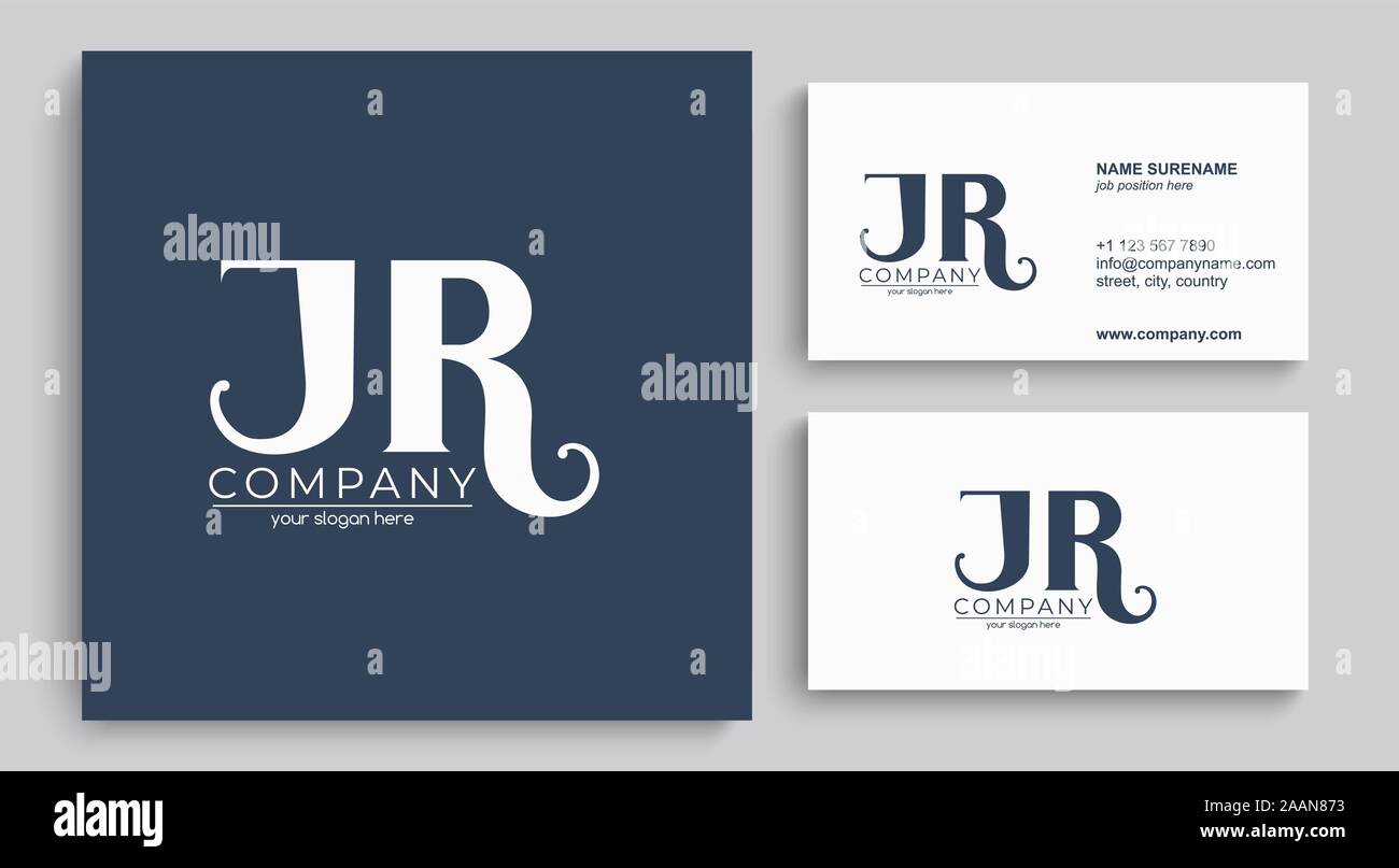 Letter JR logo or monogram. blank for business card. For your business ...