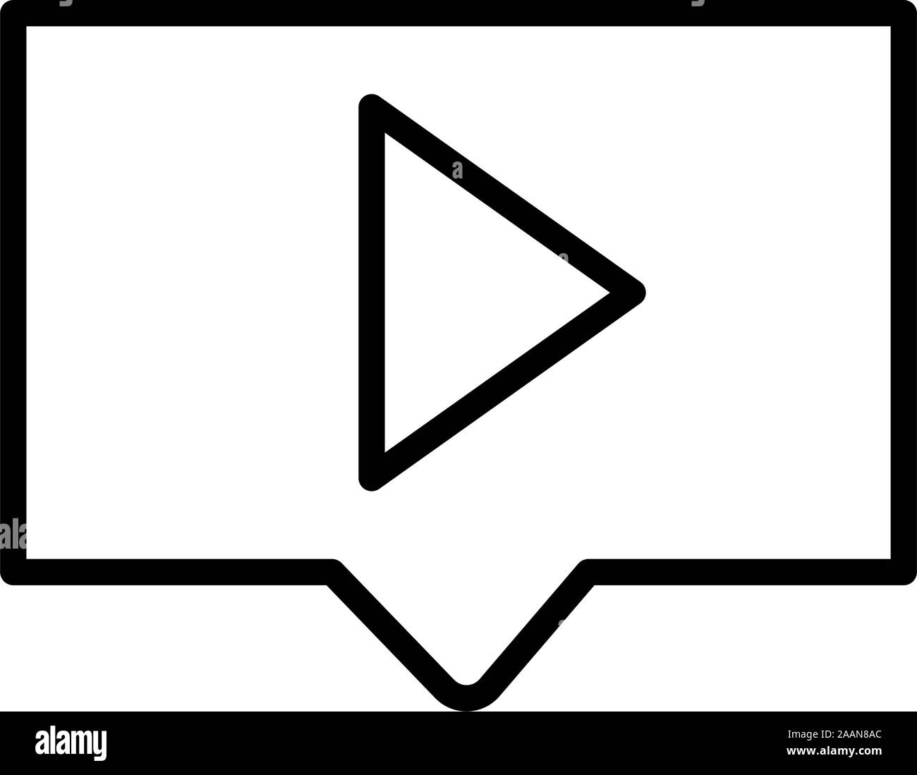 frame with play button on white background vector illustration design ...