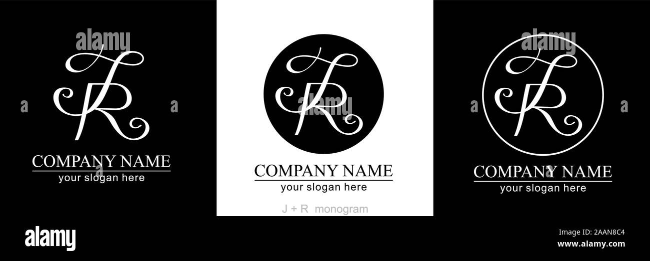 Letter JR logo or monogram. blank for business card. For your business ...