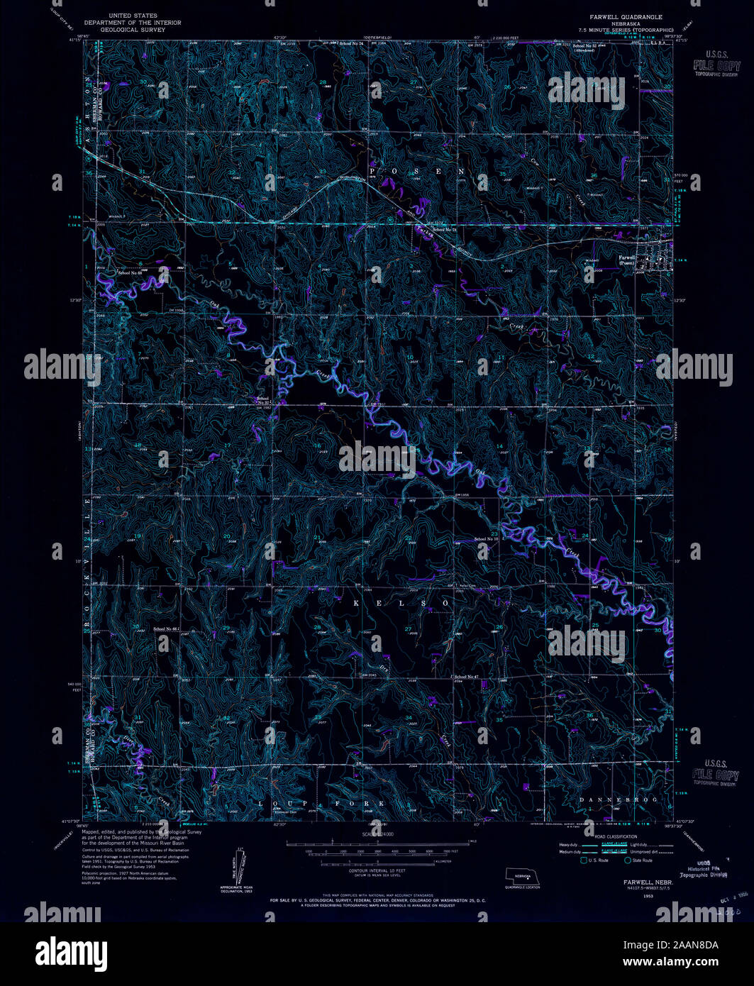 Map of farwell hi-res stock photography and images - Alamy