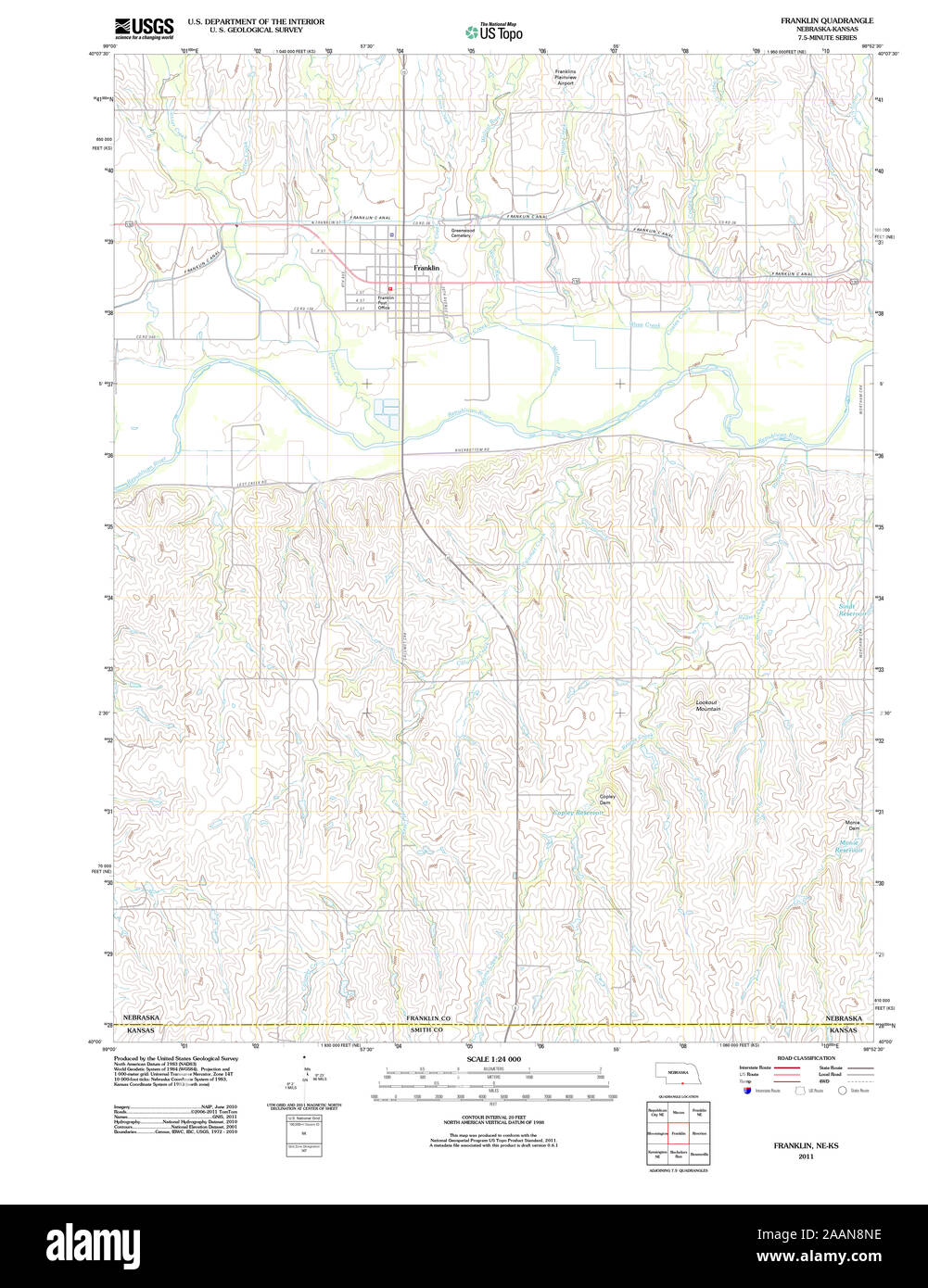 Franklin nebraska on a map hi-res stock photography and images - Alamy