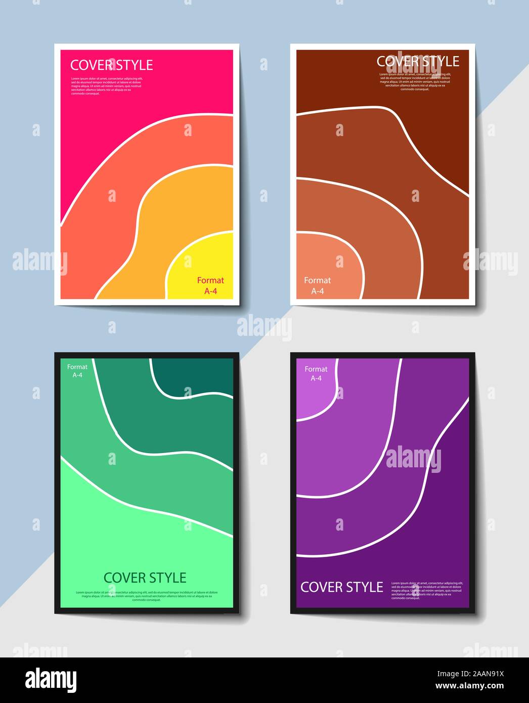 Editable cover design, A4 format. Abstract background for the design of ...