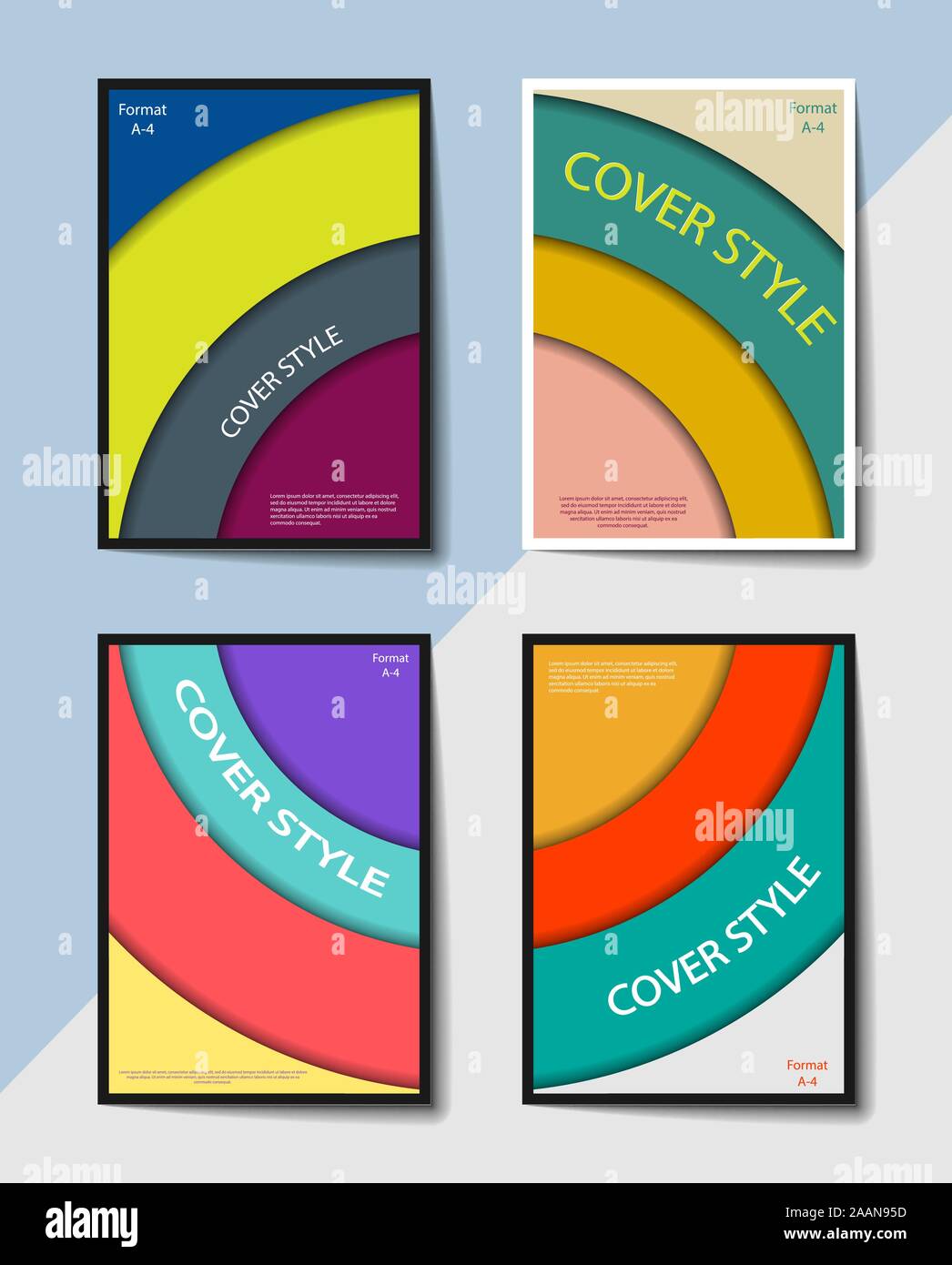 Editable cover design, A4 format. Geometric abstract background for the ...