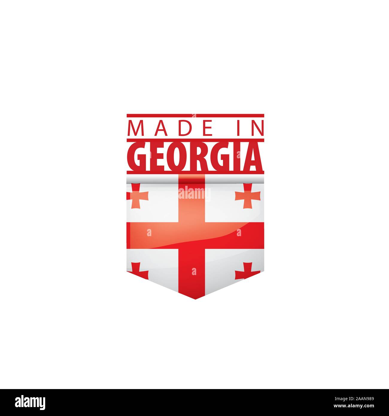 Georgia flag, vector illustration on a white background Stock Vector ...