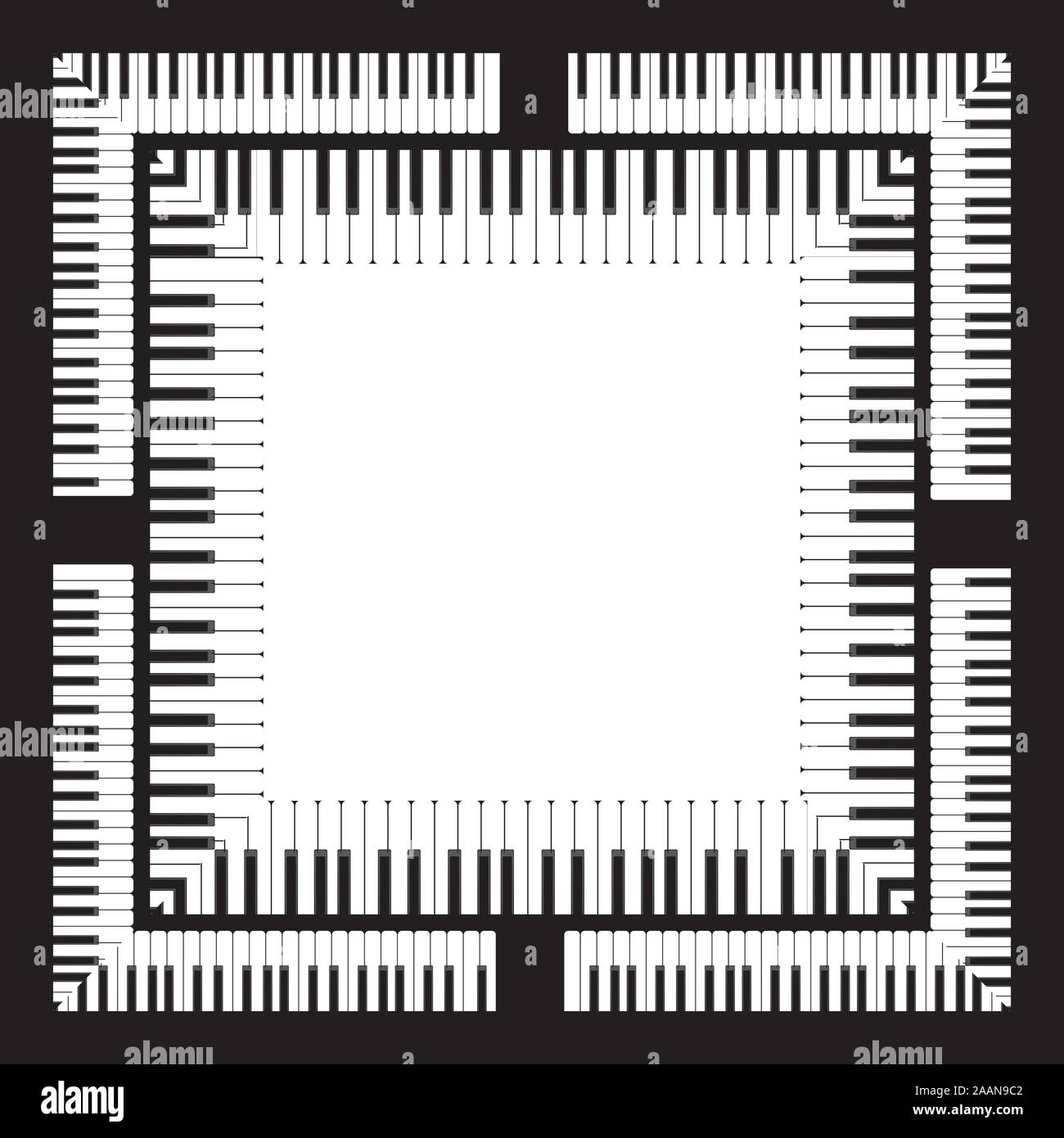 Illustration of abstract black and white piano keys background Stock ...