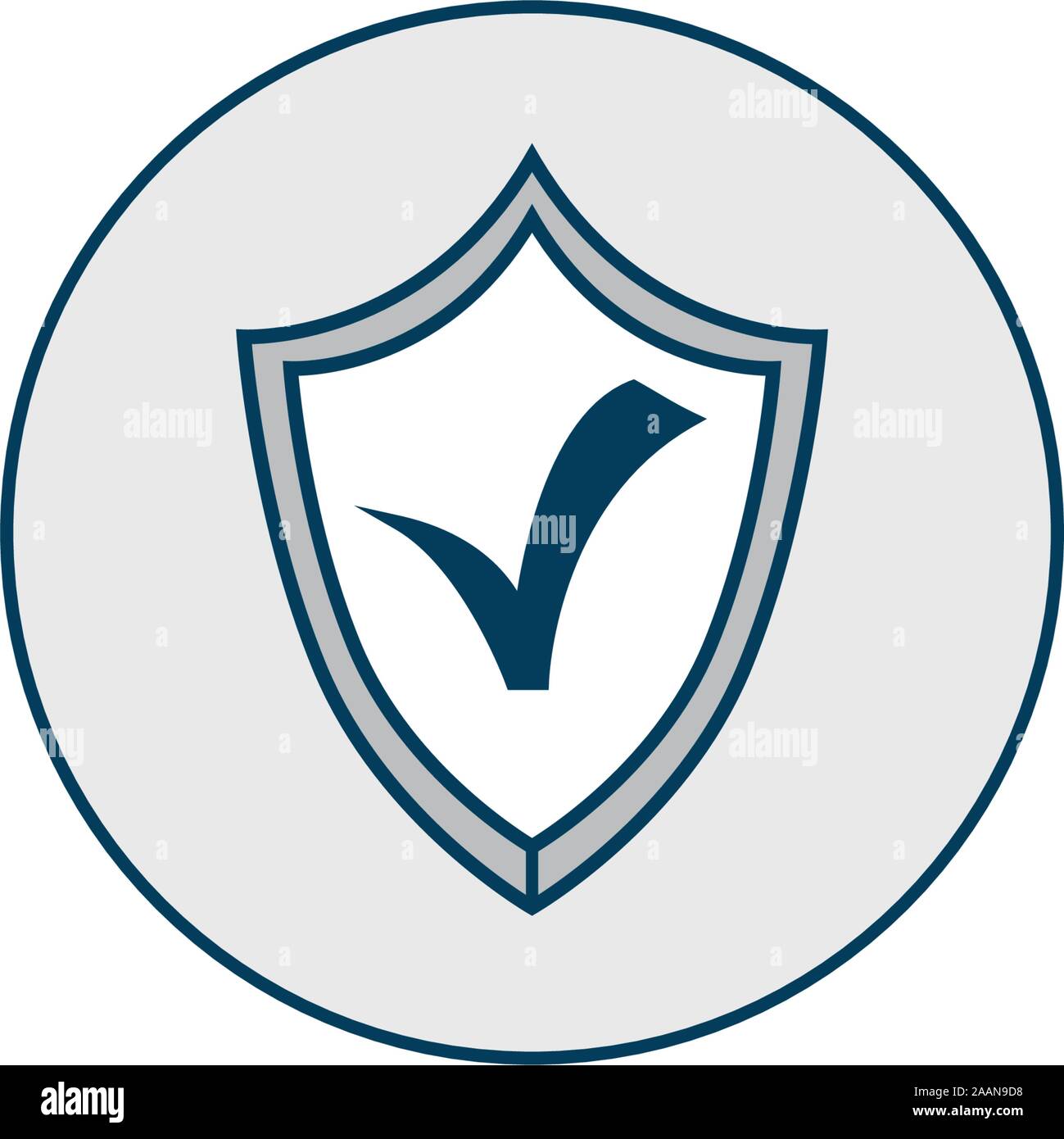 shield with check symbol line style Stock Vector Image & Art - Alamy