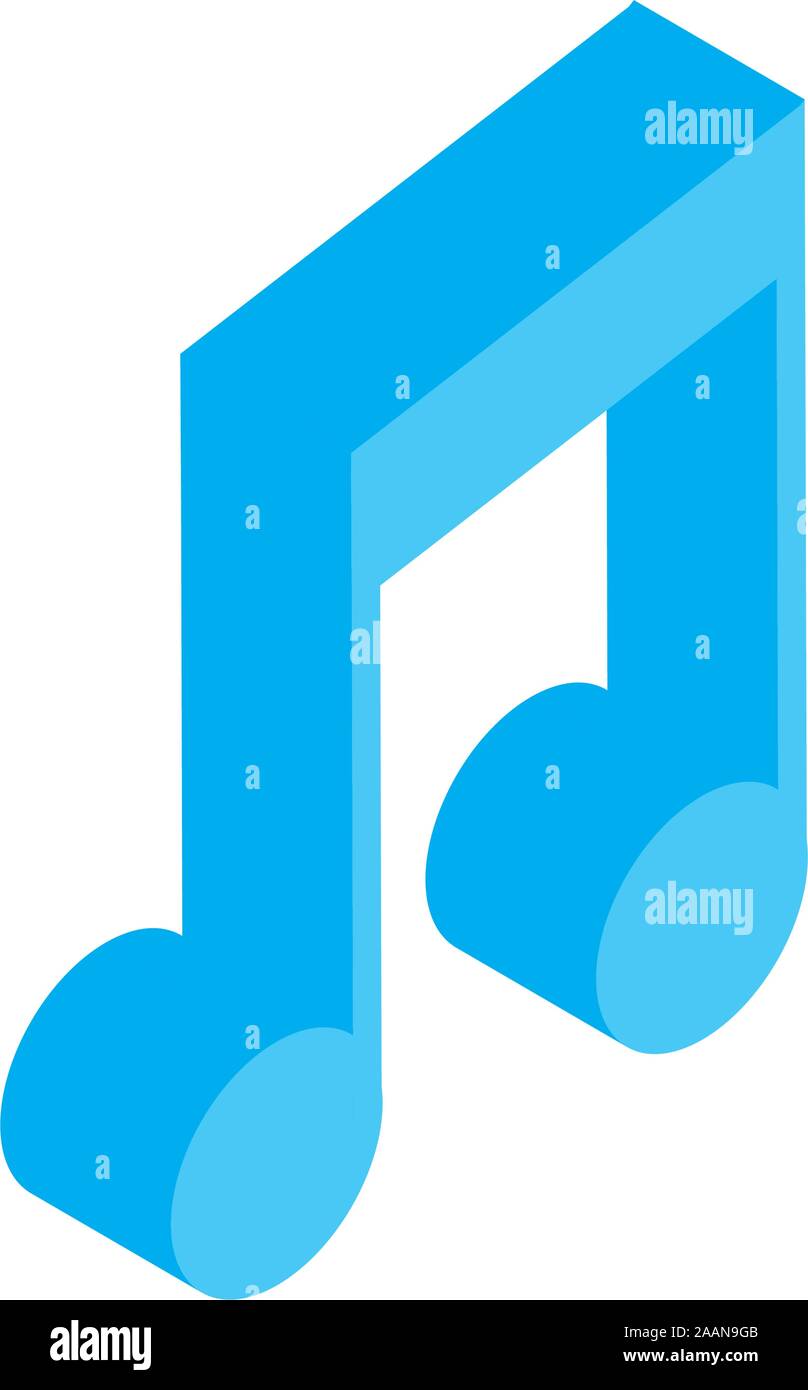 musical note in 3d on white background vector illustration design Stock ...