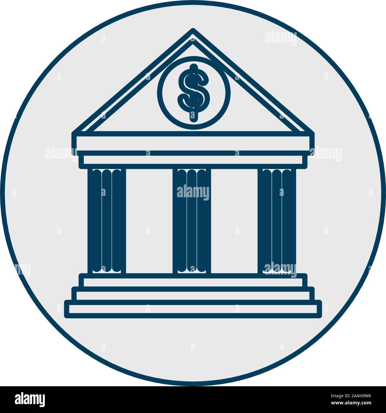 bank structure line style icon Stock Vector Image & Art - Alamy