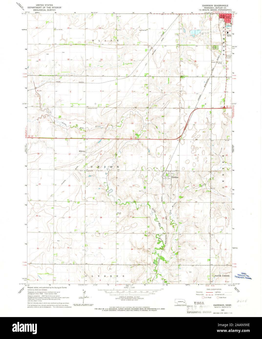 Map of garrison Cut Out Stock Images & Pictures - Alamy