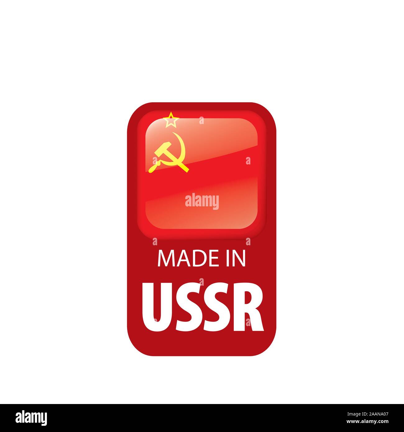 The red flag of the USSR. Vector illustration on white background Stock ...