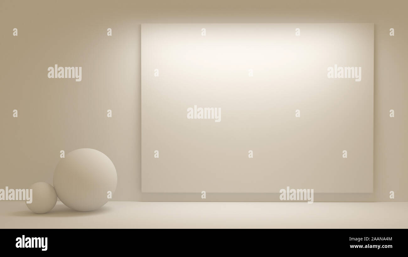 White background with architectural interiors.3d rendering Stock Photo ...