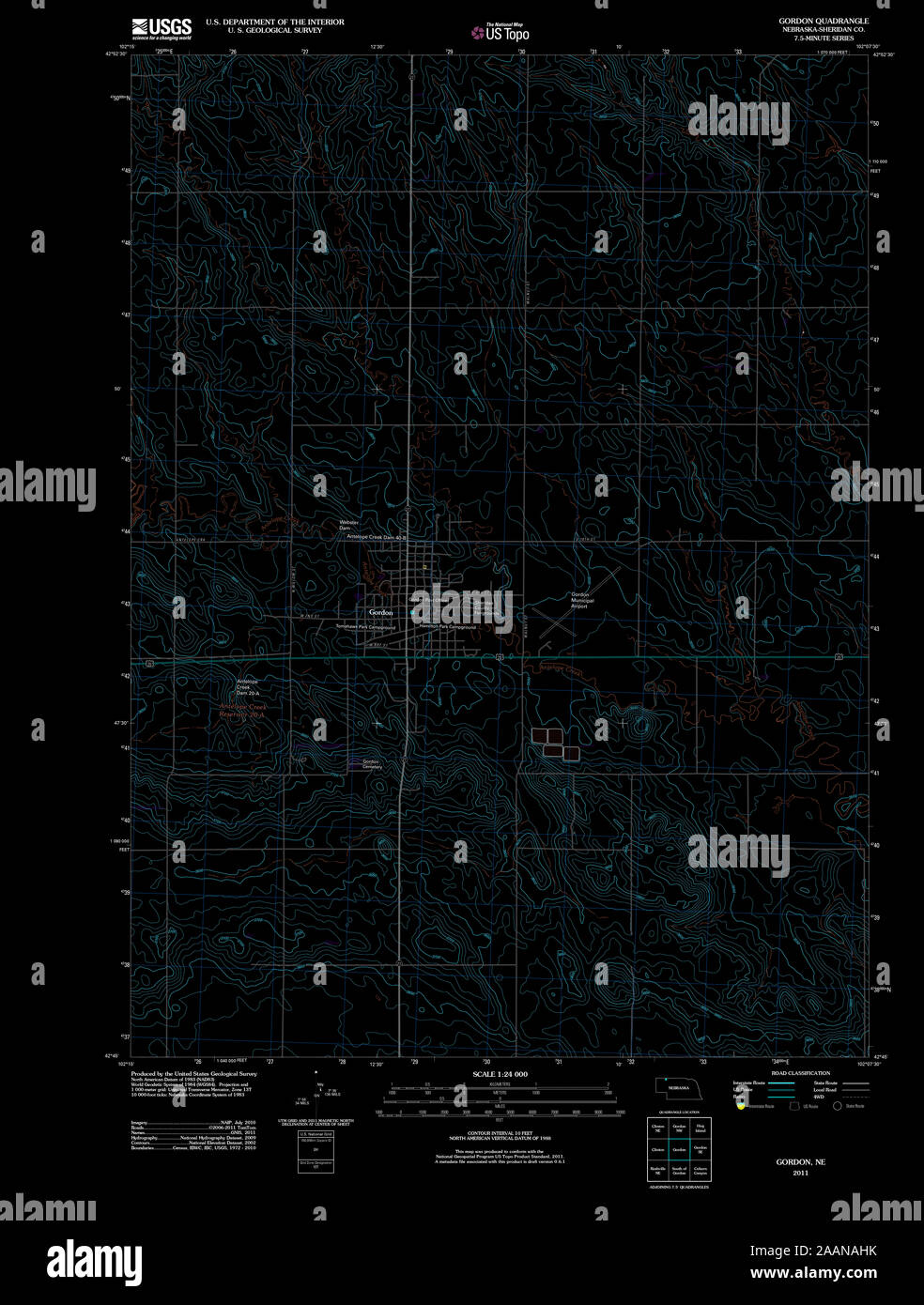 Gordon nebraska map hi-res stock photography and images - Alamy