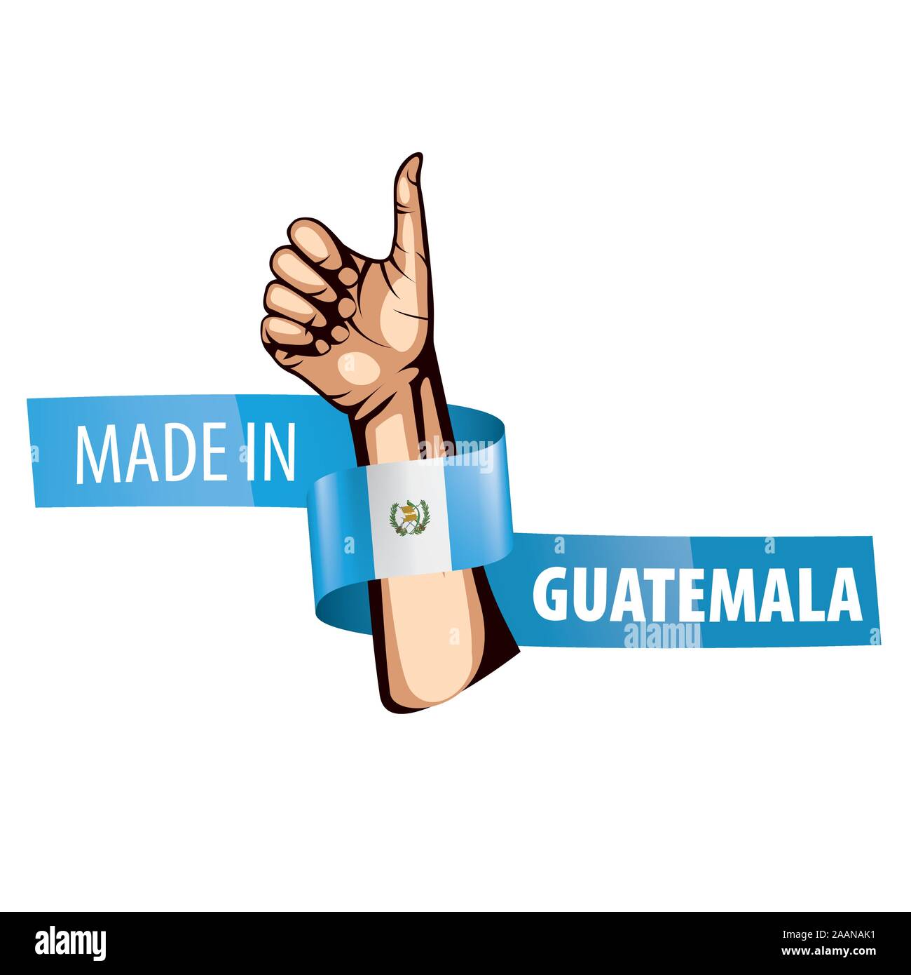 Guatemala flag, vector illustration on a white background Stock Vector ...