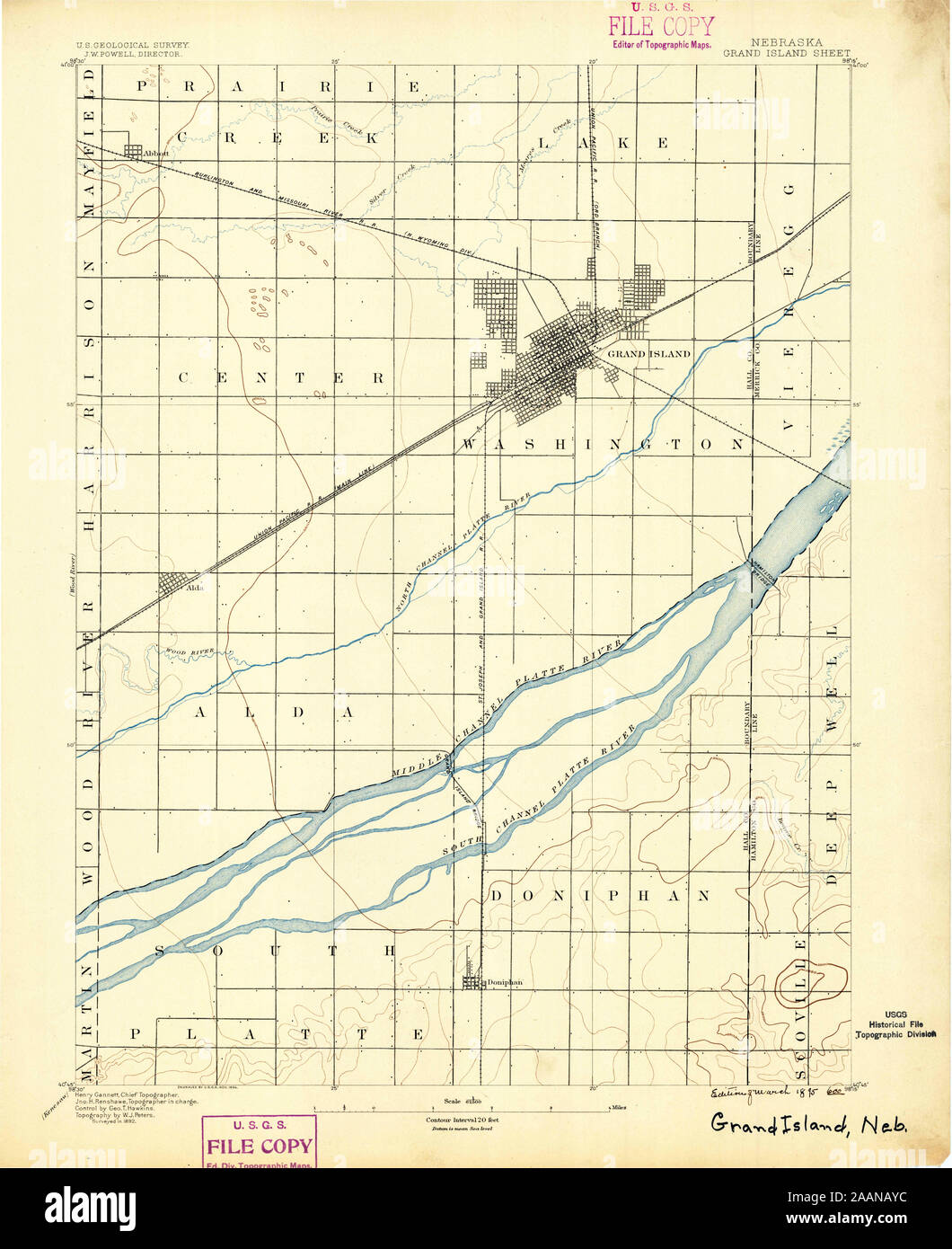 Grand island nebraska map hi-res stock photography and images - Alamy