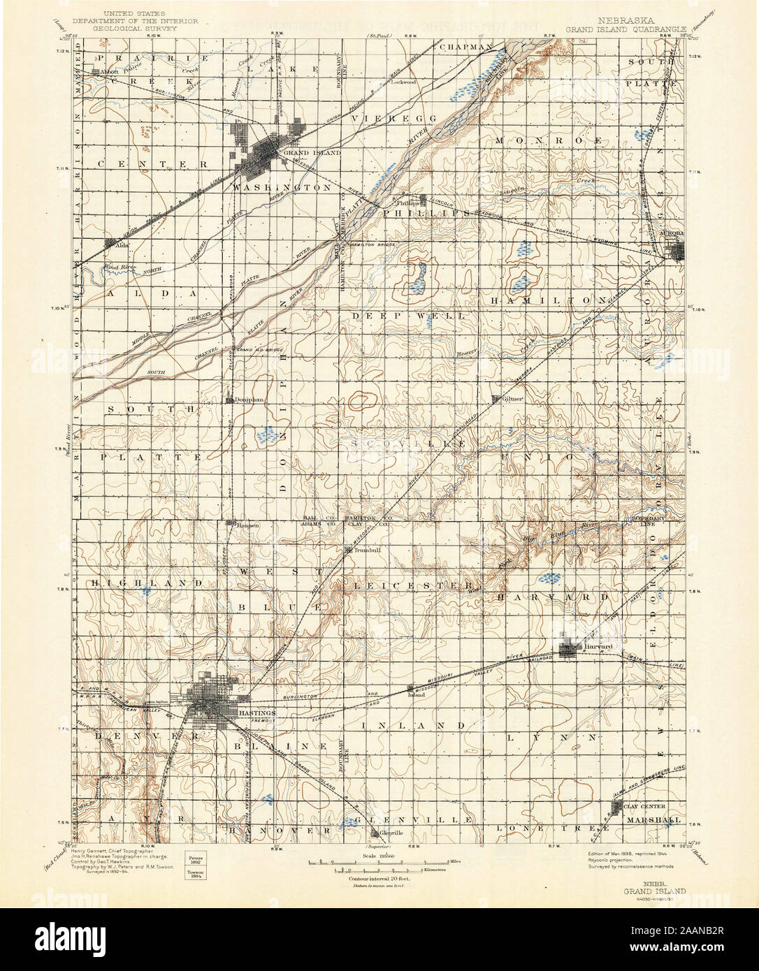 Grand island nebraska map hi-res stock photography and images - Alamy