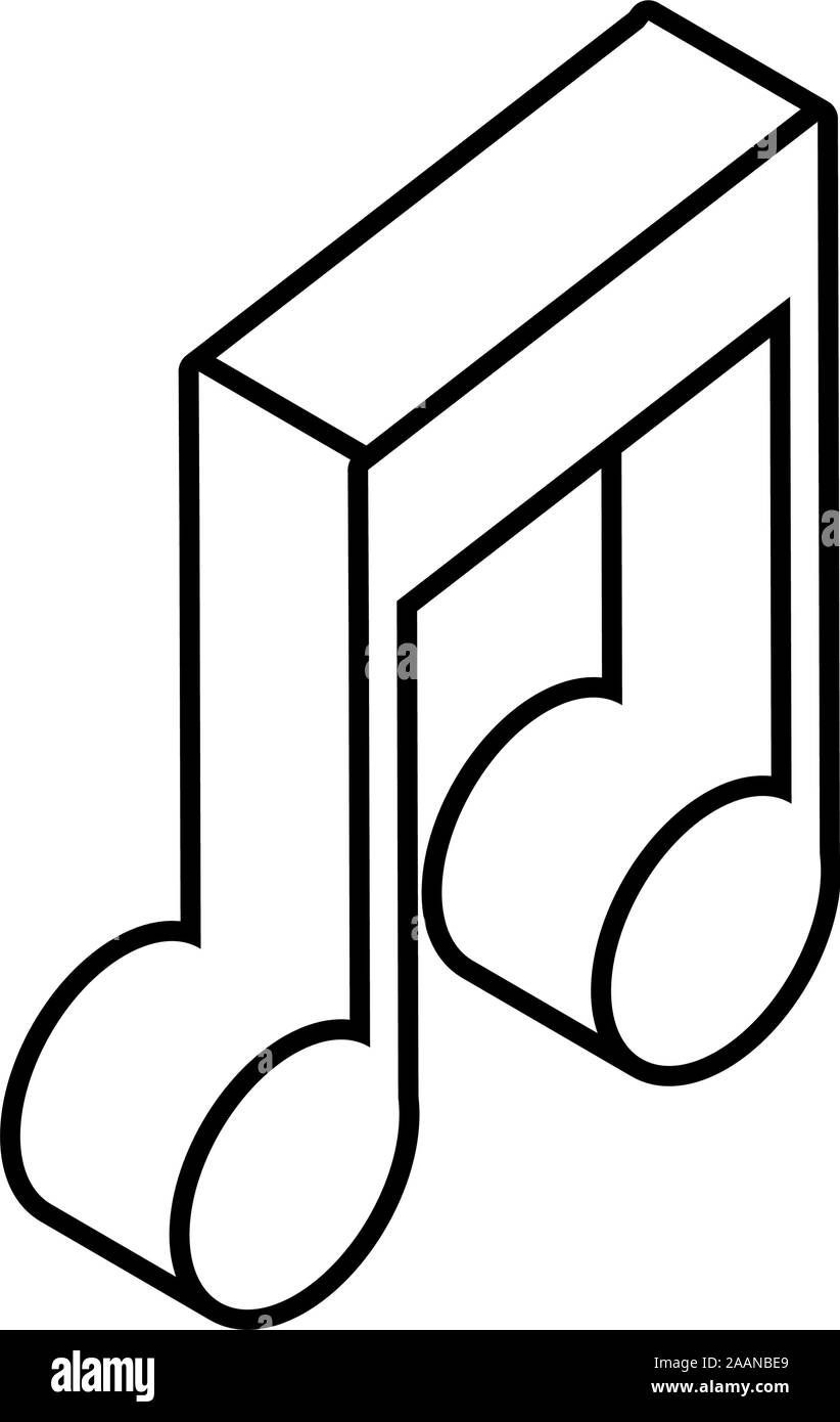 musical note in 3d on white background vector illustration design Stock ...