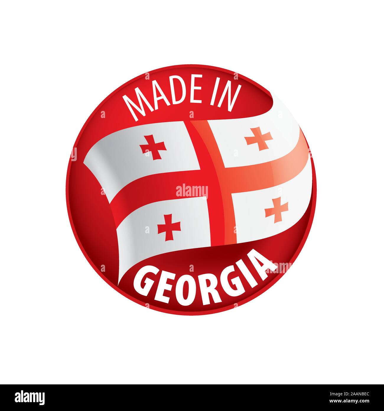 Georgia flag, vector illustration on a white background Stock Vector ...