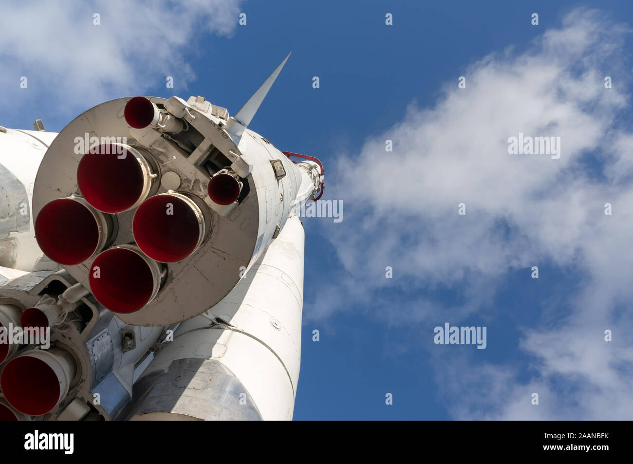 Russian space rocket Vostok at launching platform Stock Photo - Alamy