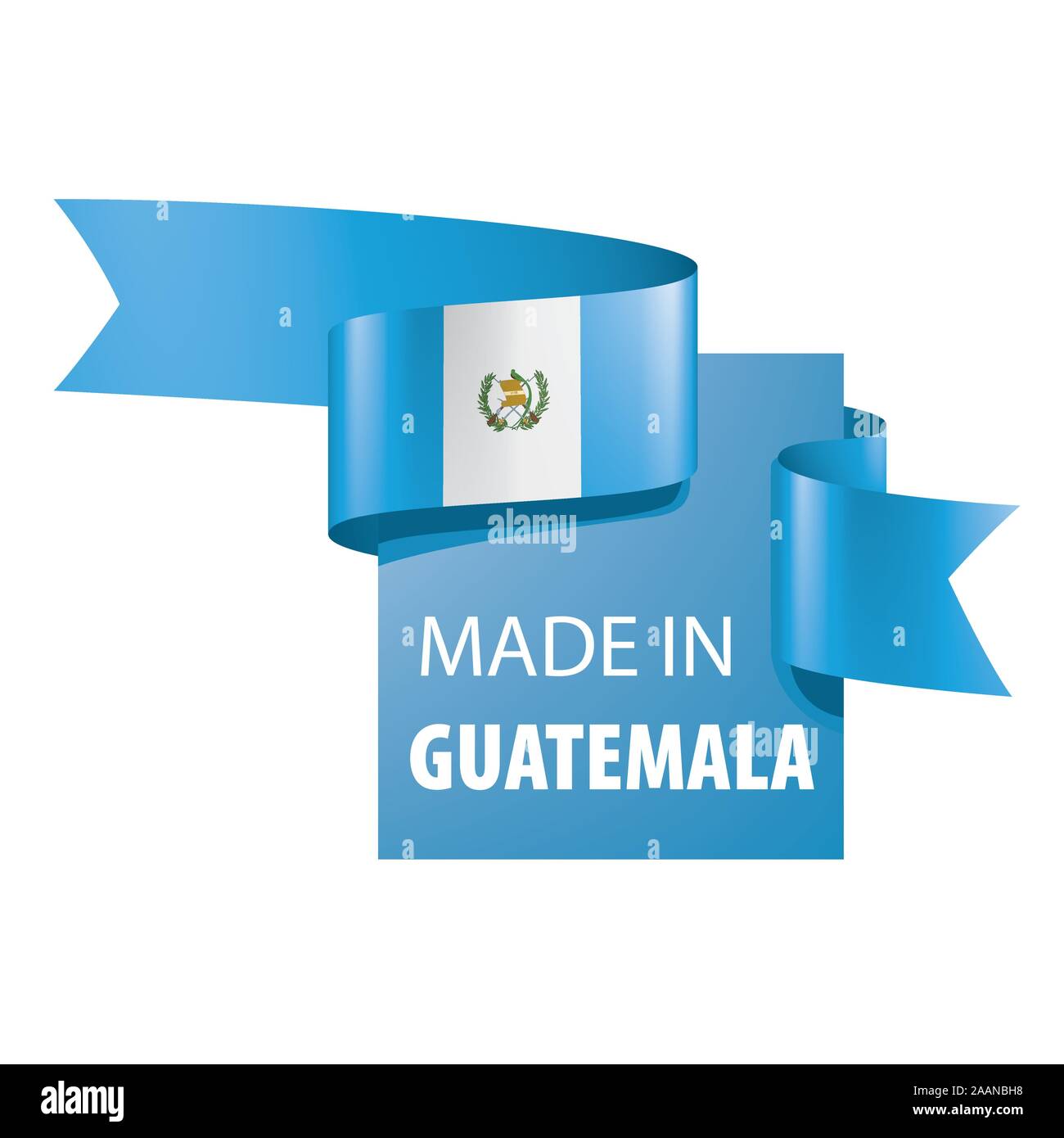 Guatemala flag, vector illustration on a white background Stock Vector ...