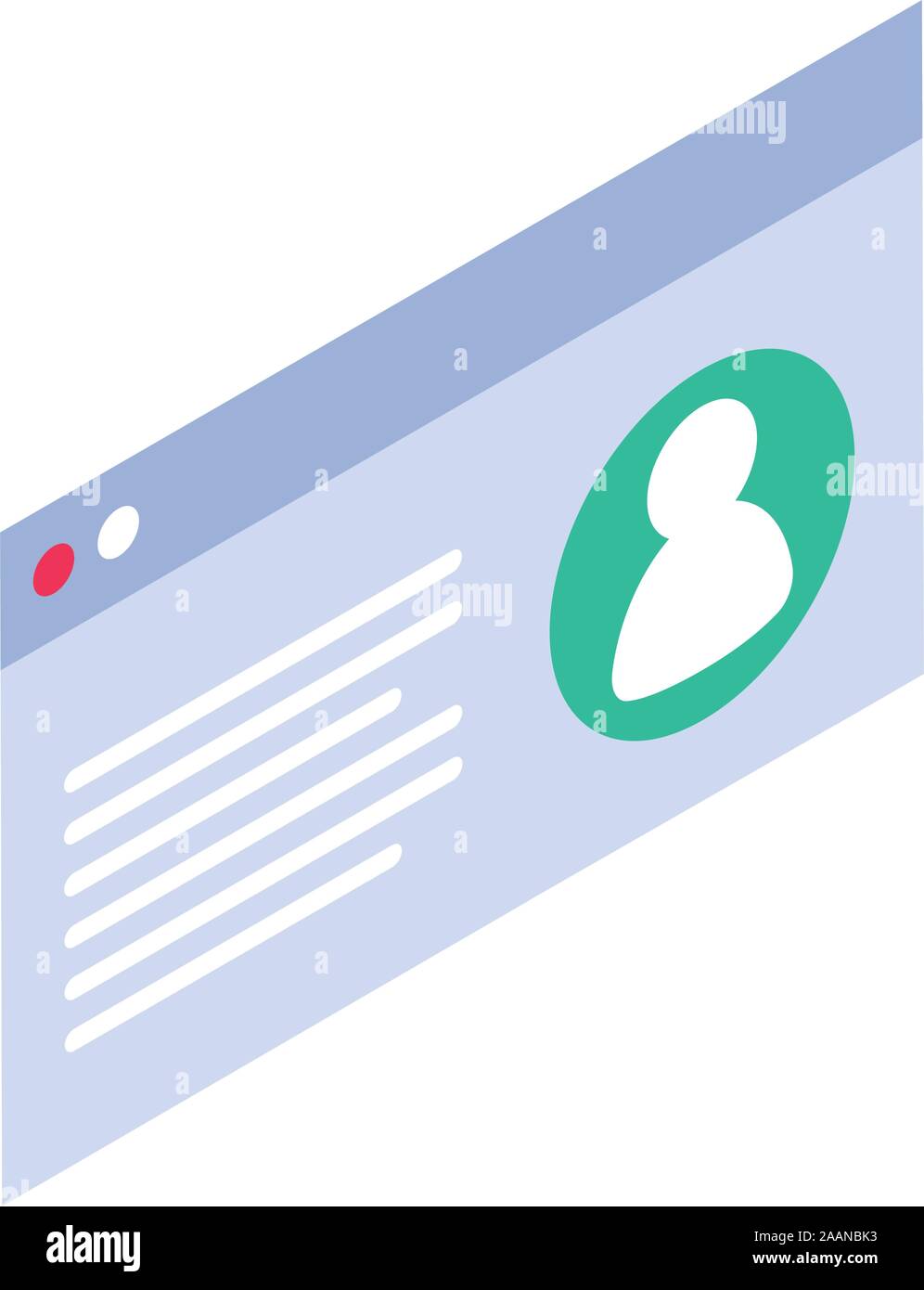 social network profile on white background vector illustration design ...