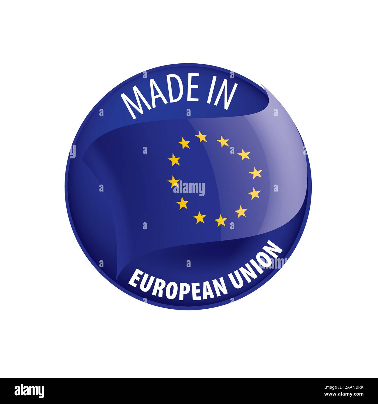 European union flag, vector illustration on a white background Stock ...