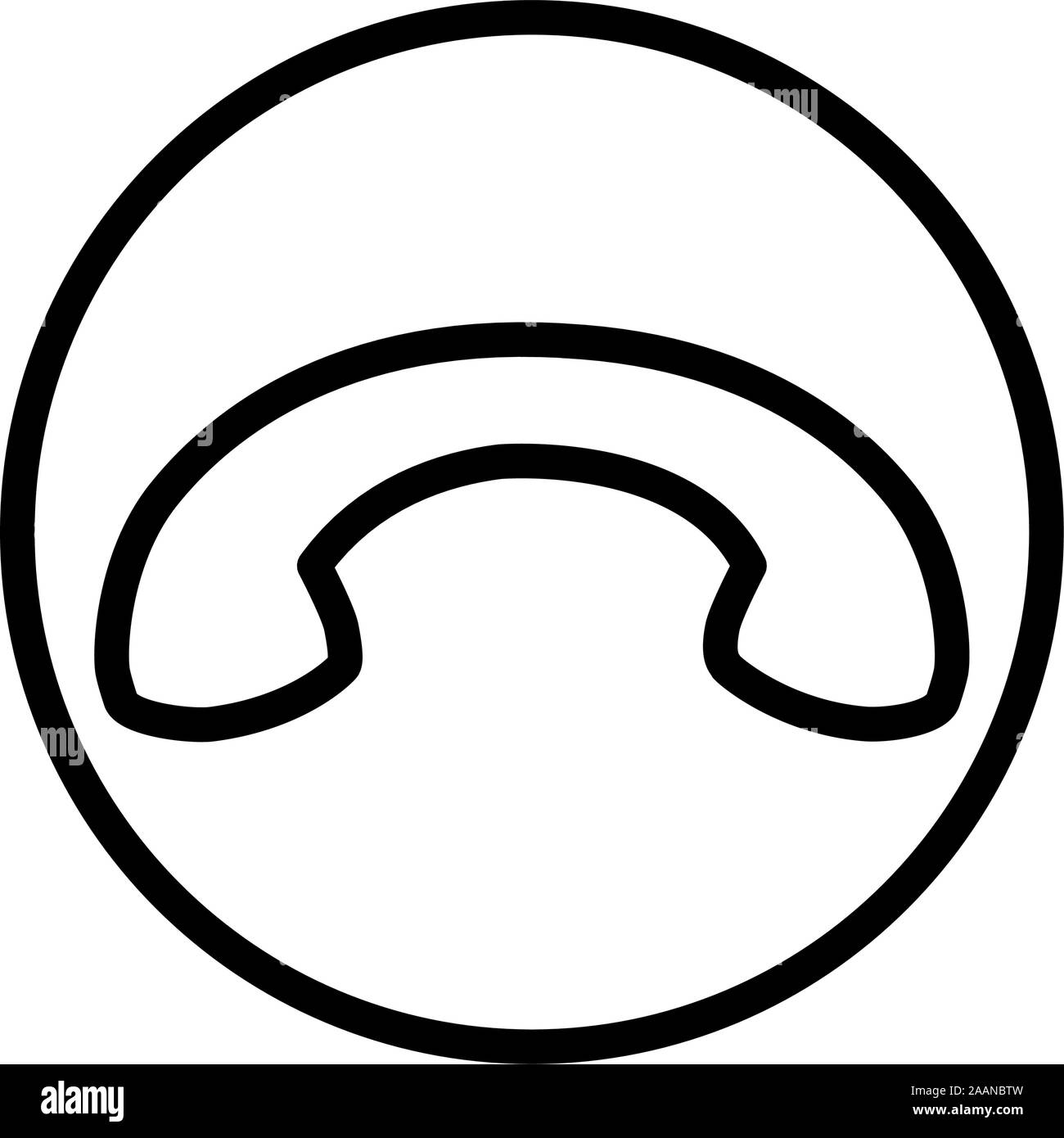 icon of hang up phone call, finish phone call vector illustration ...