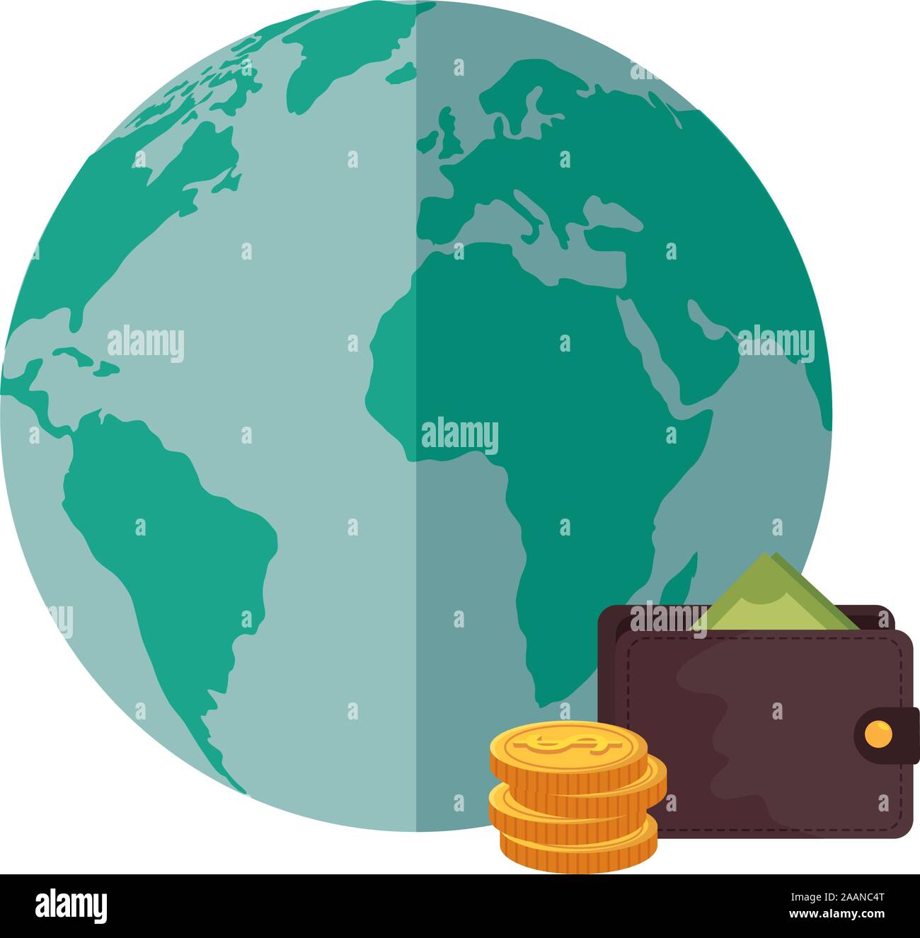 Earth saving icon simple Cut Out Stock Images & Pictures - Alamy