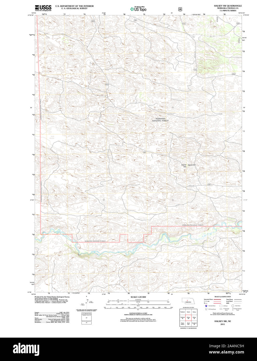Map of halsey nebraska hi-res stock photography and images - Alamy