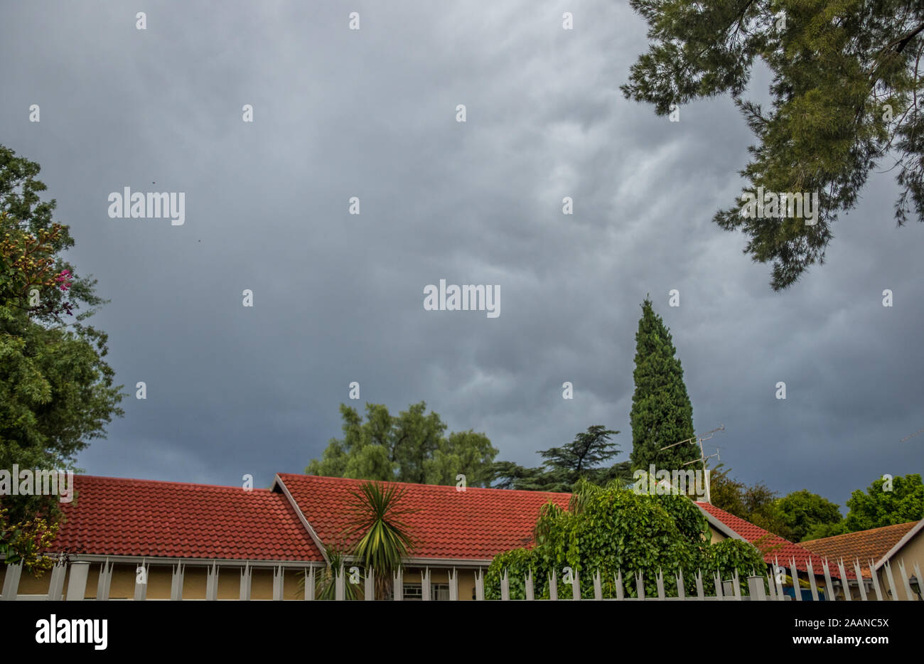 Summer thunderstorm clouds over the Highveld region in Gauteng province ...