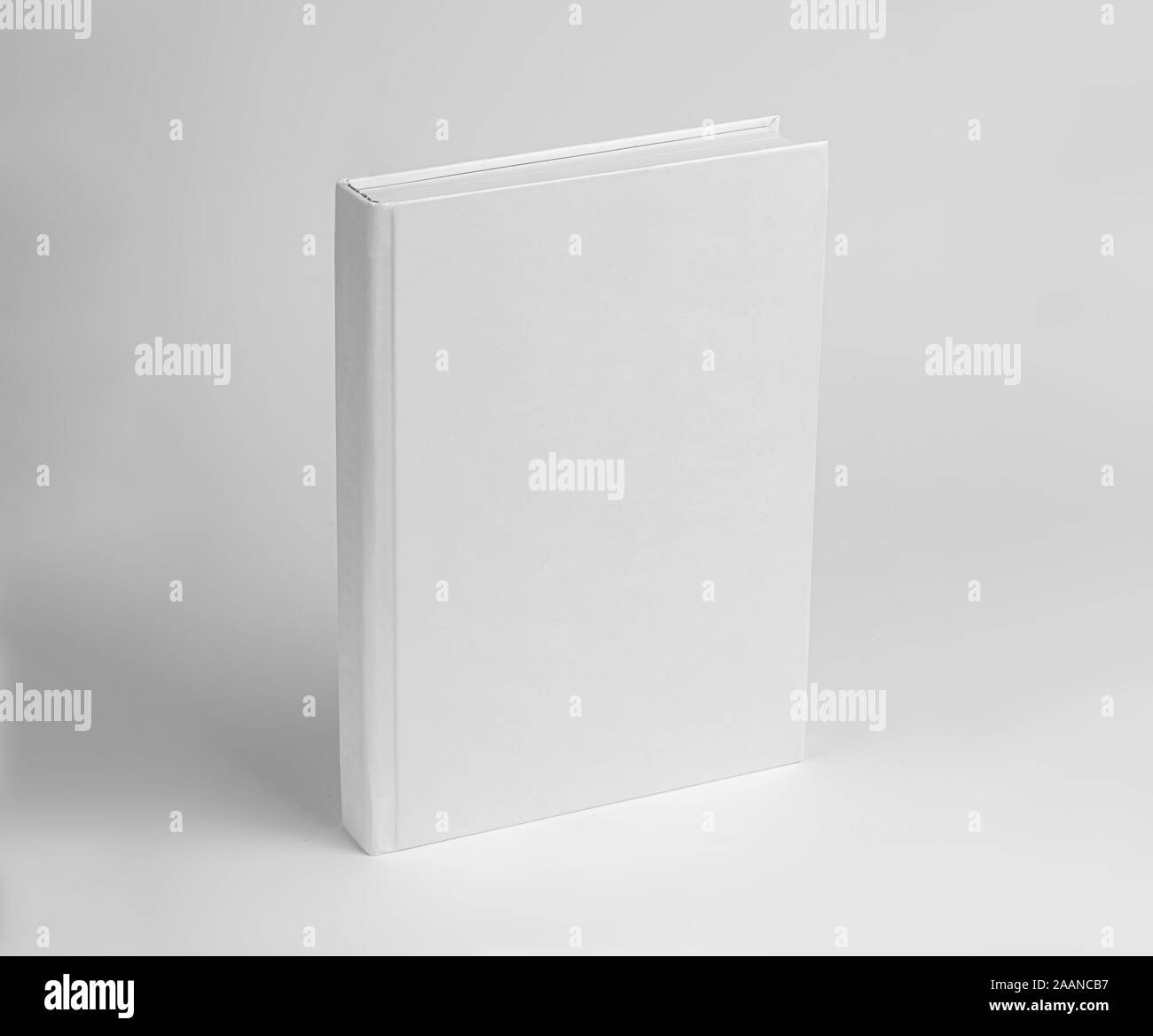 White paper book blank template Gray background. mock-up Stock Photo ...