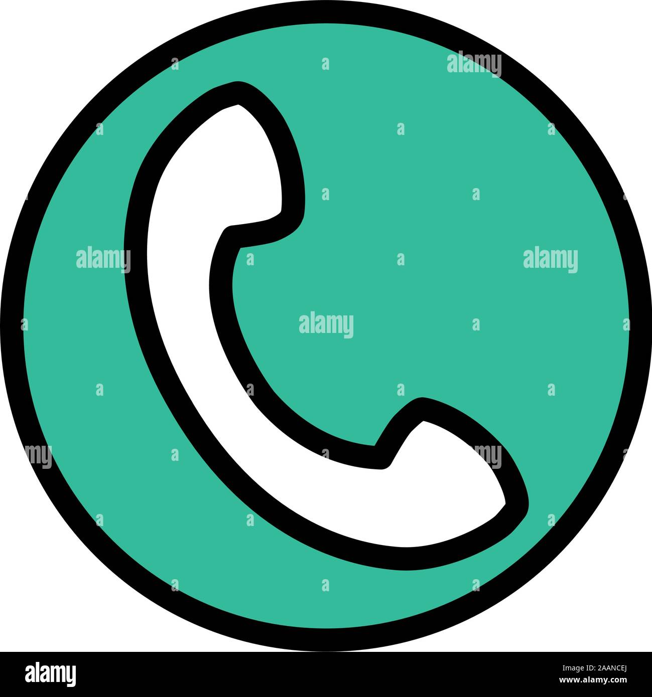 icon of incoming call, answer phone call vector illustration design ...