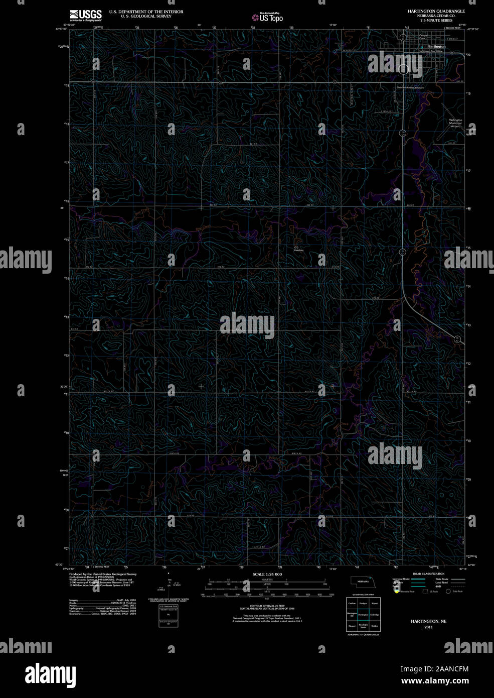 Map of hartington hi-res stock photography and images - Alamy