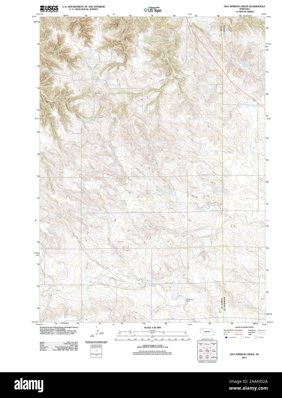 Map of hay springs hi-res stock photography and images - Alamy
