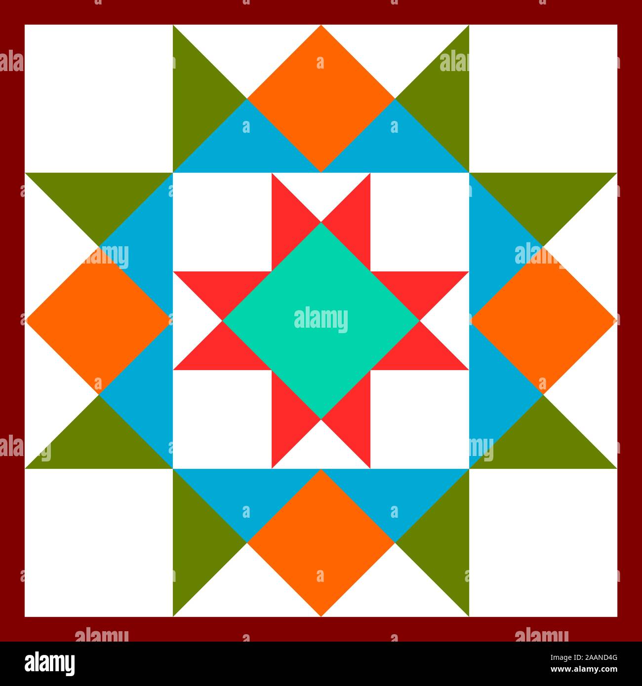 Barn Quilt Pattern Amish Patchwork Design Abstract Geometric Tiled
