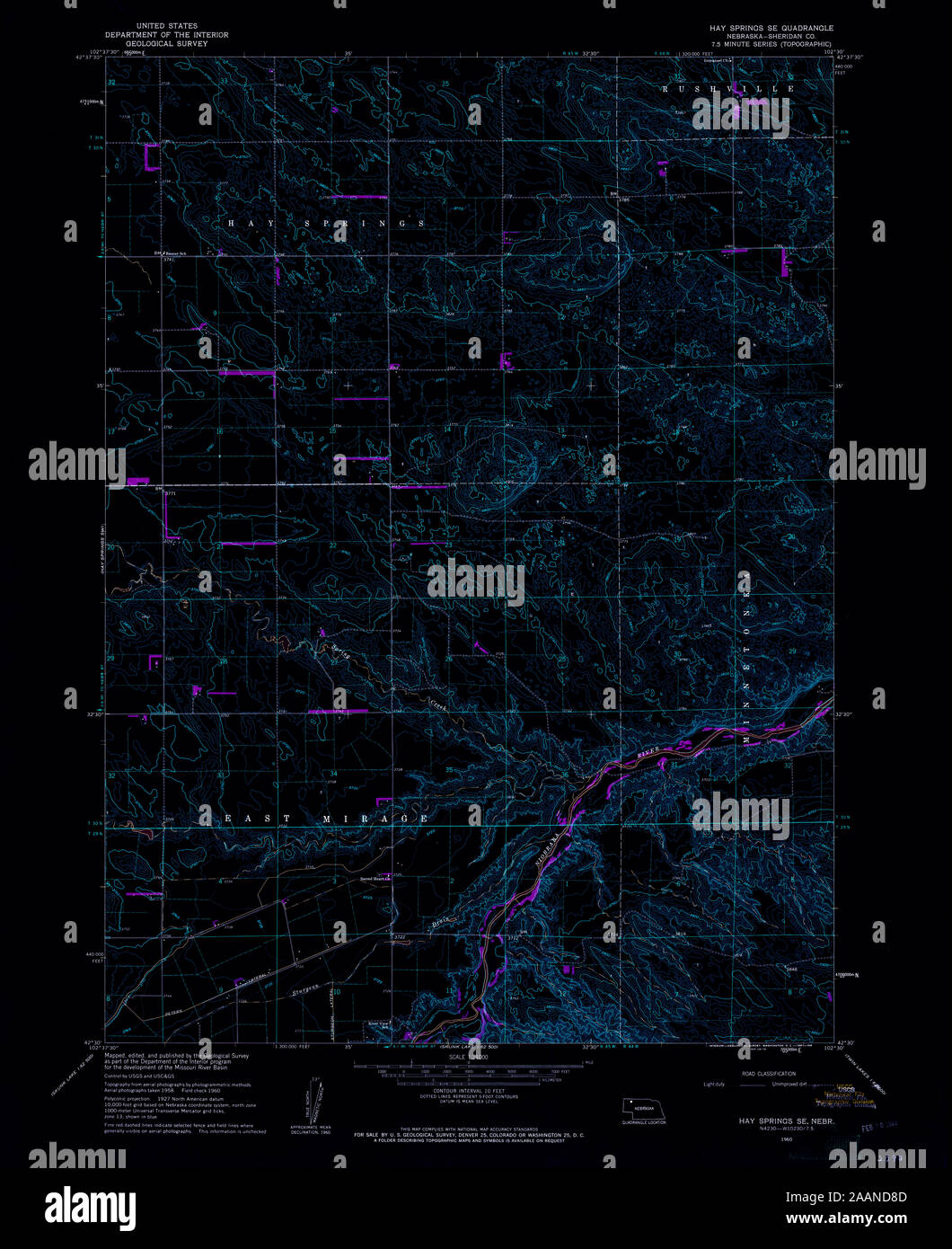 Map of hay springs hi-res stock photography and images - Alamy