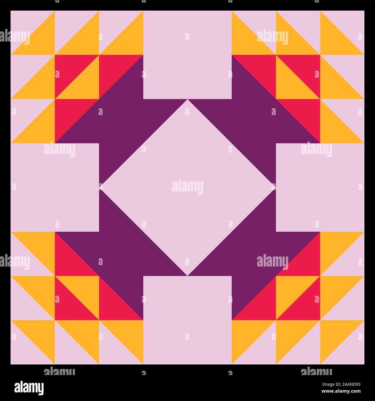 Barn Quilt Pattern Amish Patchwork Design Abstract Geometric Tiled