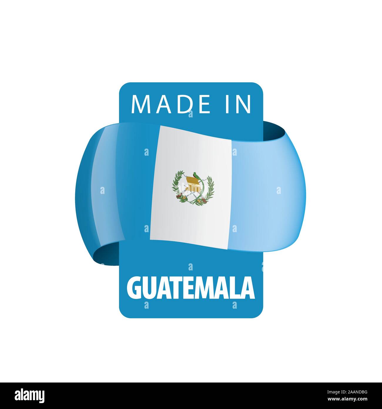 Guatemala flag, vector illustration on a white background Stock Vector ...