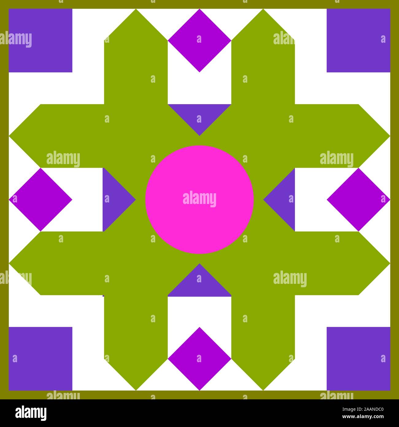 Barn quilt pattern, Amish Patchwork design, Abstract geometric tiled trail Vector illustration ...