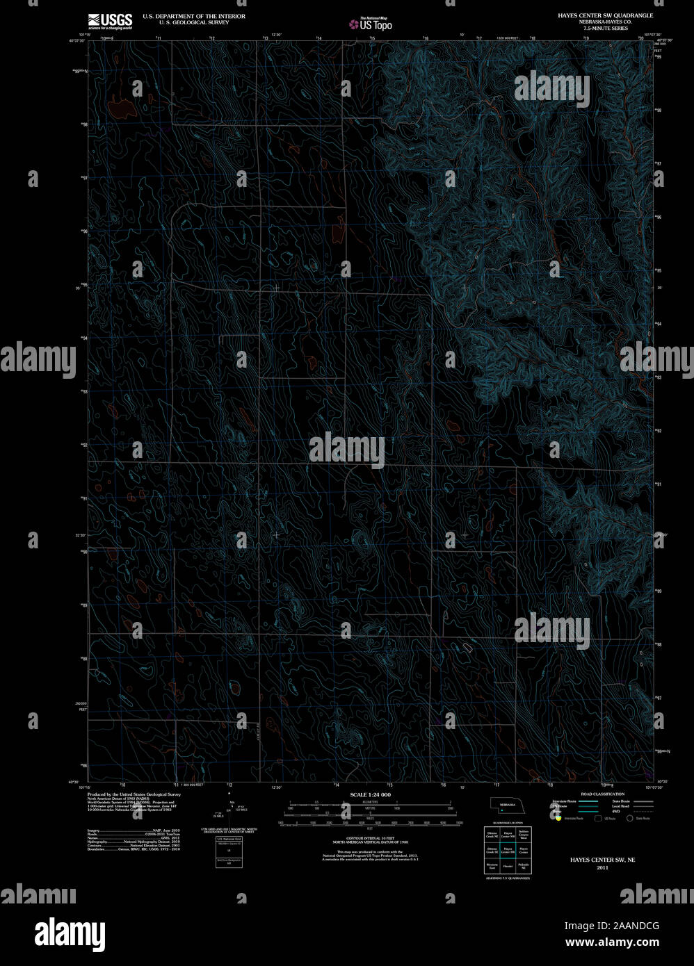 Map of center nebraska hi-res stock photography and images - Alamy