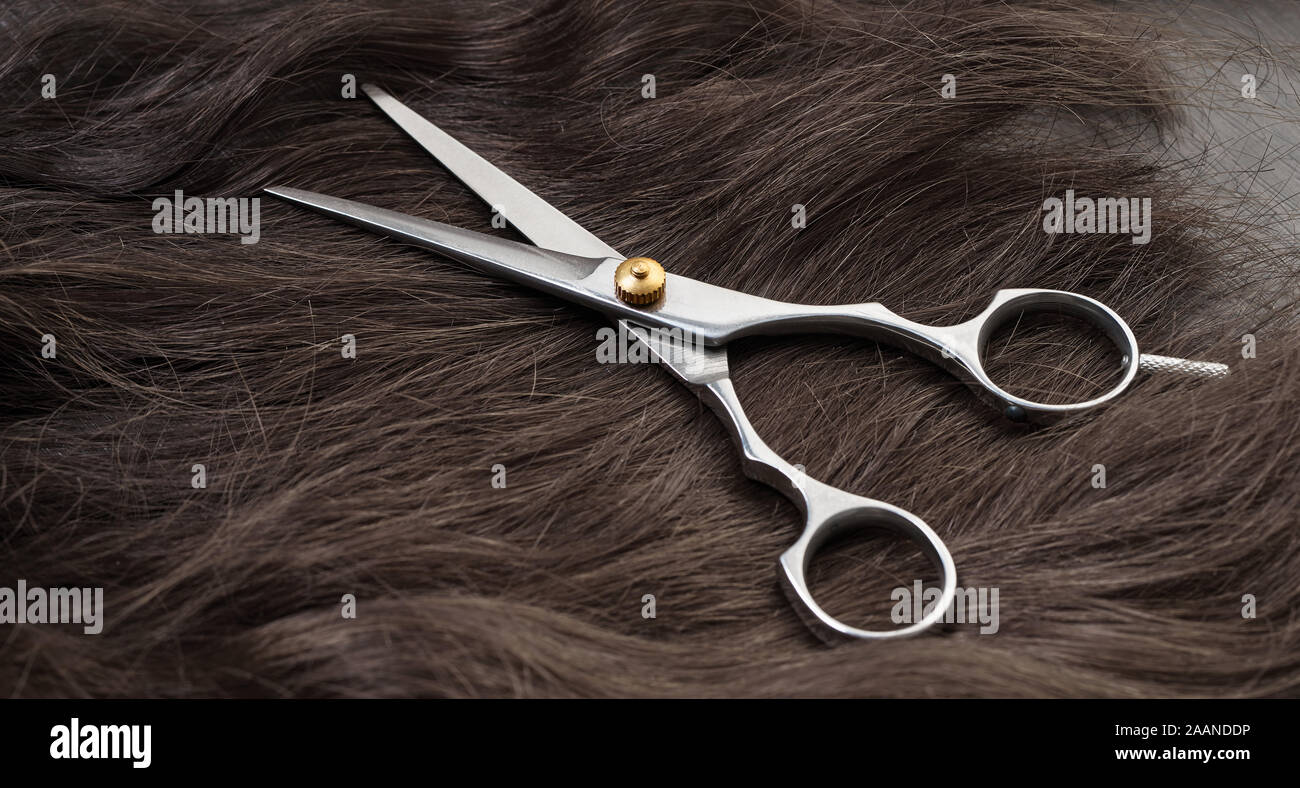 Open hair scissors hi-res stock photography and images - Alamy