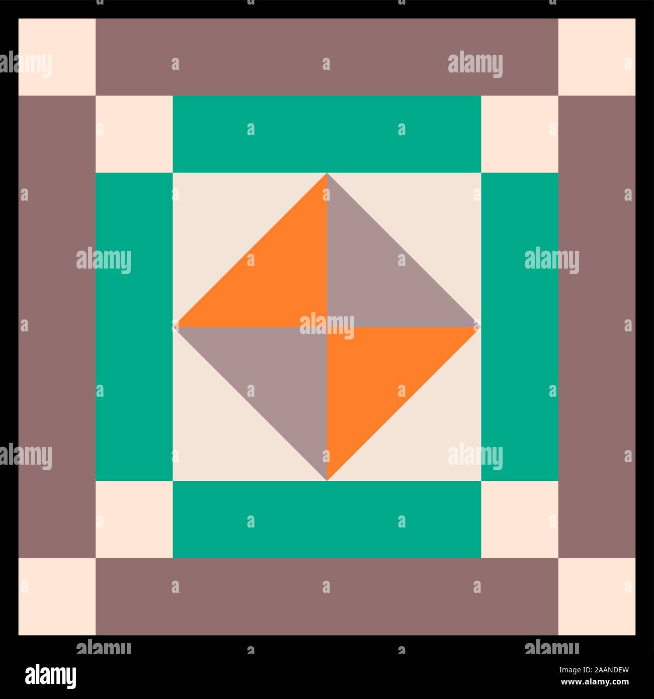 Barn Quilt Pattern Amish Patchwork Design Abstract Geometric Tiled