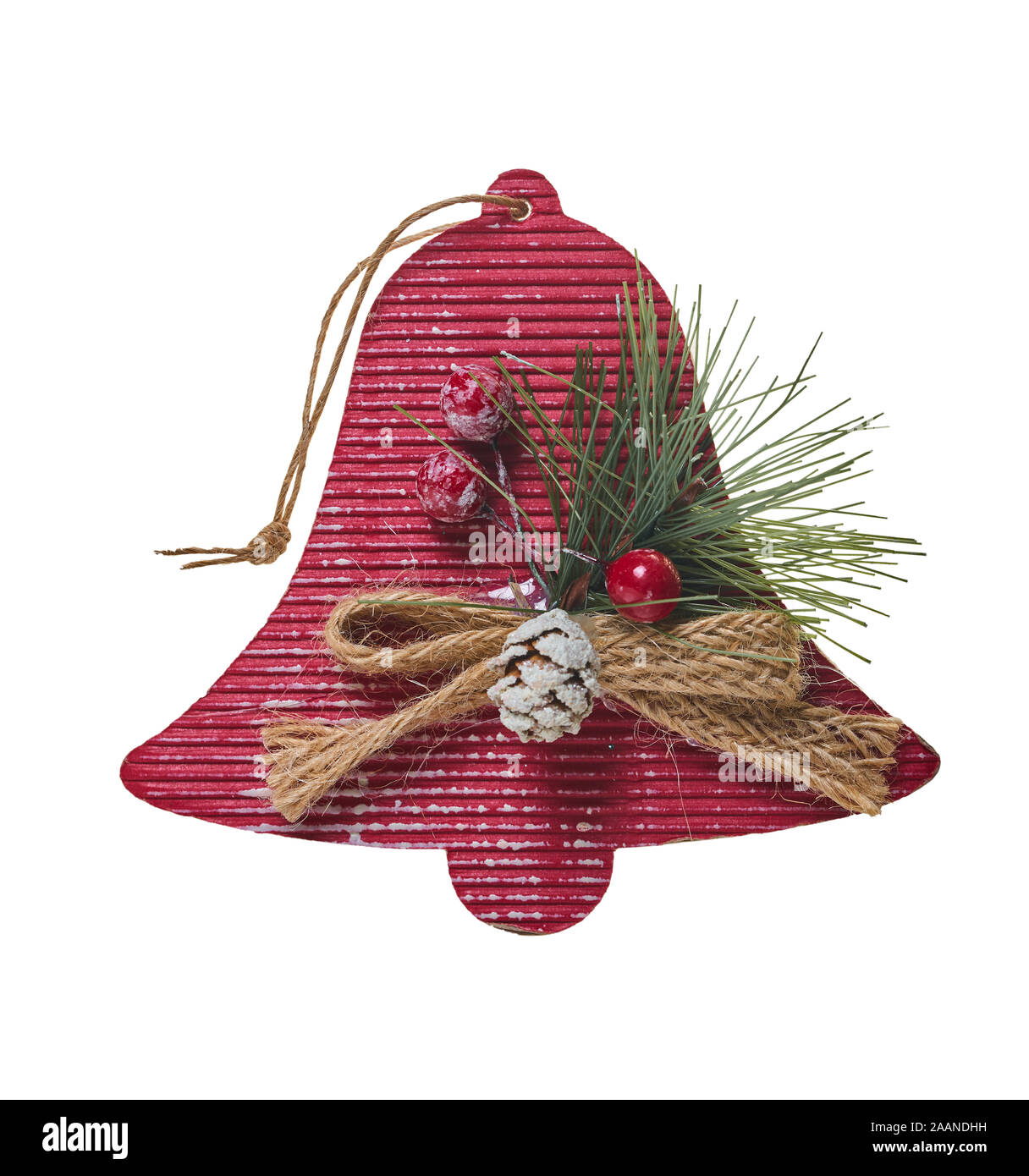 christmas decoration, bell on white isolated background Stock Photo - Alamy