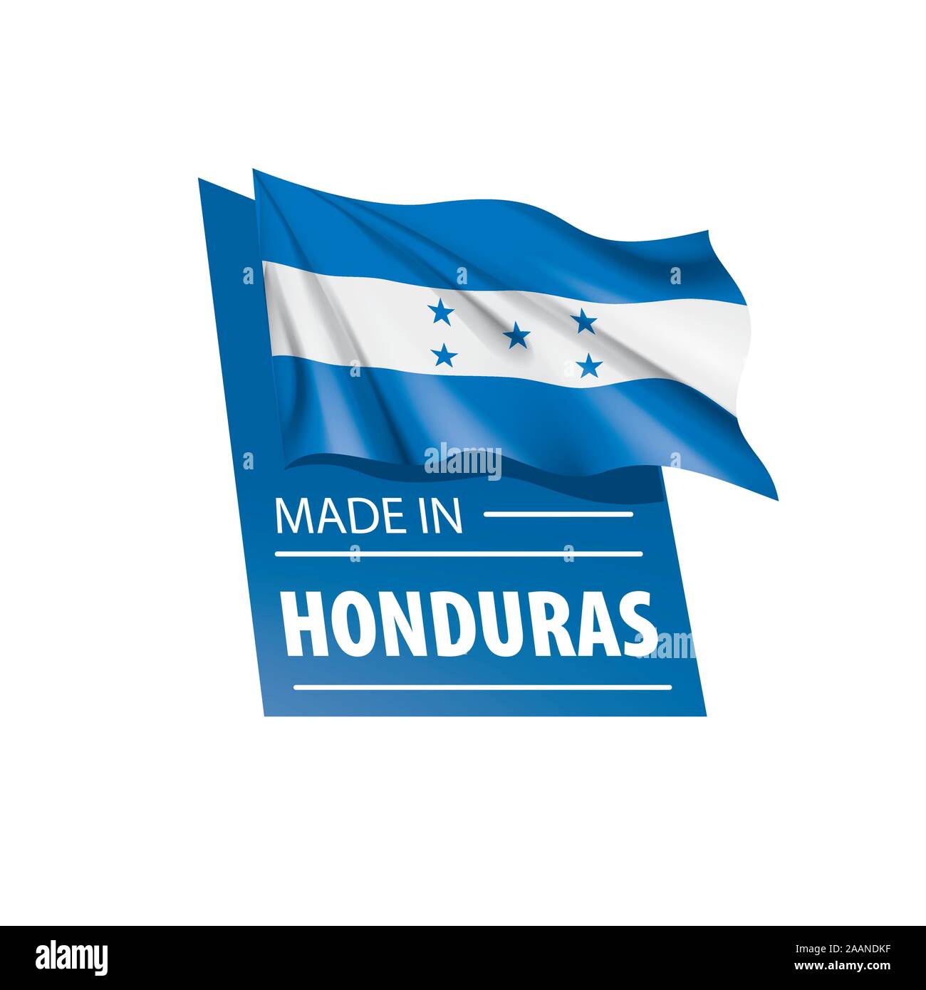 Honduras flag, vector illustration on a white background Stock Vector ...