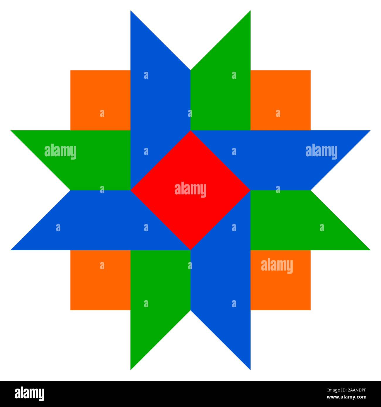 Barn Quilt Pattern Amish Patchwork Design Abstract Geometric Tiled