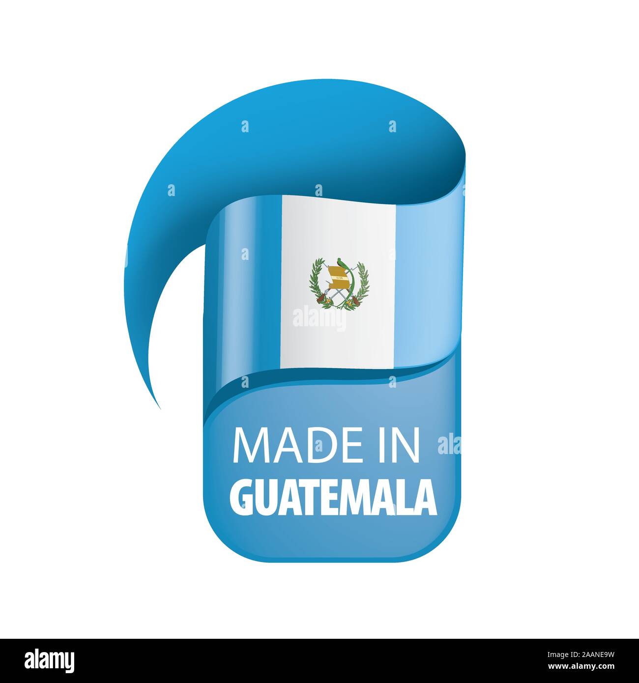 Guatemala flag, vector illustration on a white background Stock Vector ...