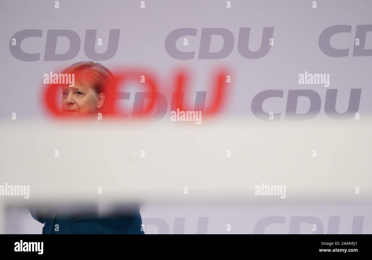 Leipzig, Germany. 23rd Nov, 2019. Chancellor Angela Merkel (CDU) is on ...