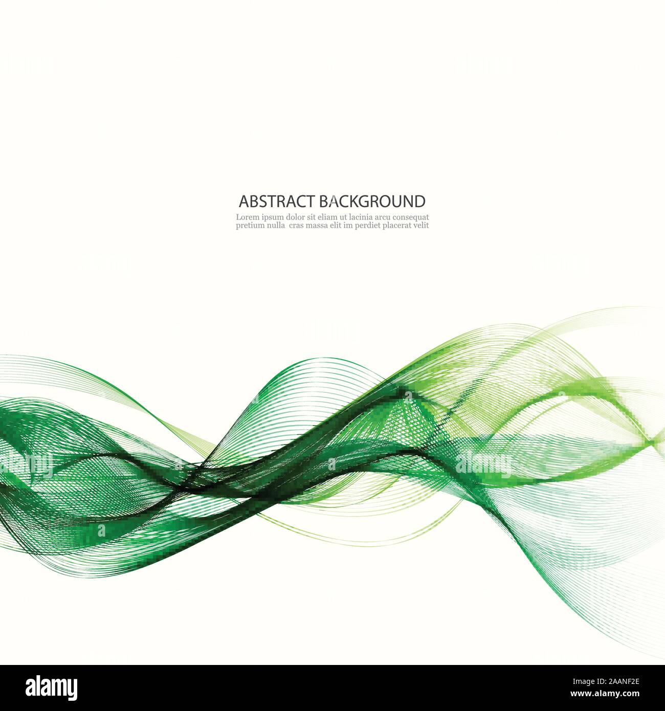 Abstract green wavy lines colorful Cut Out Stock Images & Pictures - Alamy