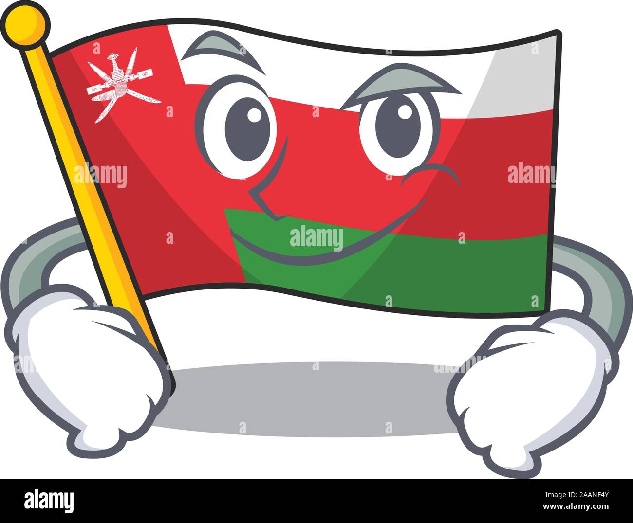 Flag oman mascot cartoon style with Smirking face Stock Vector Image ...